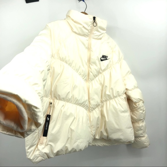 Nike | Jackets & Coats | Nike Cream Off White Cozy Winter Statement ...